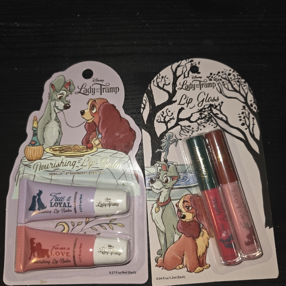 Disney | Makeup | Disney Lady And The Tramp Lip Balm And Gloss Set ...